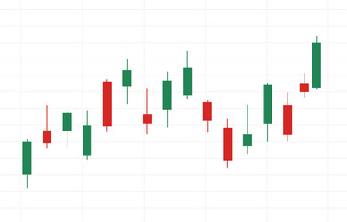 Stock market trading chart candlestick chart with Vector Image