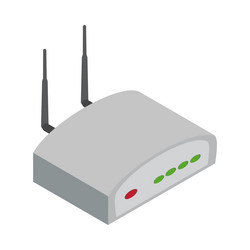 Router isometric icon wifi Royalty Free Vector Image