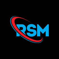 Rsm logo letter design Royalty Free Vector Image