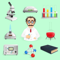 Science realistic background Royalty Free Vector Image