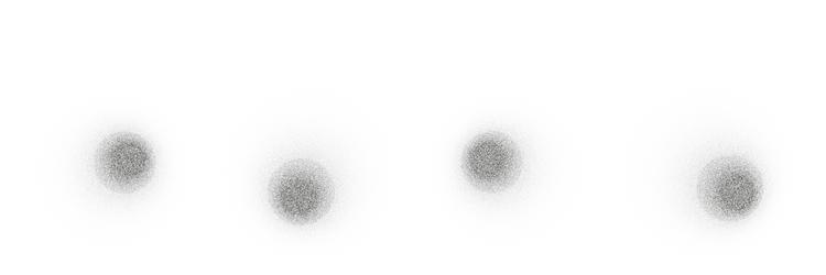 Circles with noise texture set stipple shadows Vector Image