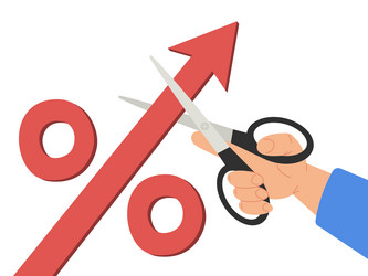 Economic crisis concept stop inflation fed Vector Image