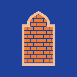 Islamic mosque brick wall concept Royalty Free Vector Image