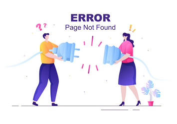 Lost wireless connection or disconnected cable Vector Image