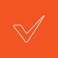 Tick line icon Royalty Free Vector Image - VectorStock