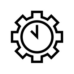 Time management action plan icon with blue Vector Image