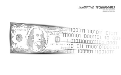 Digital bill 3d web banking concept polygonal Vector Image