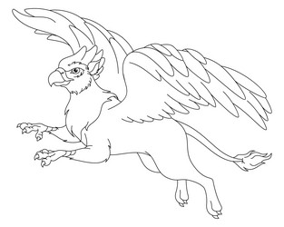 Flying Griffin Drawing
