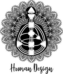 Human design bodygraph chart Royalty Free Vector Image