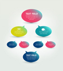 Infographics flow chart circle net colored Vector Image