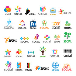 Colorful social community care logo Royalty Free Vector