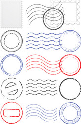 Postage stamps set Royalty Free Vector Image - VectorStock