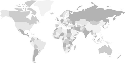 Political map of world simplified Royalty Free Vector Image