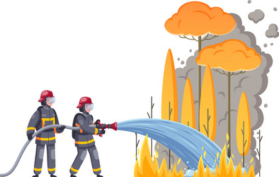 Forest fire cartoon Royalty Free Vector Image - VectorStock