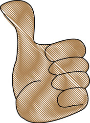 Like icon hand finger up sign thumb symbol Vector Image