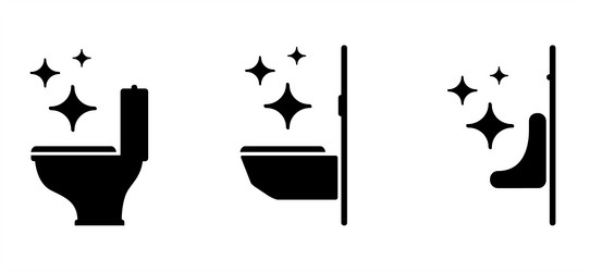 Toilet wc icon pot please keep clean Royalty Free Vector