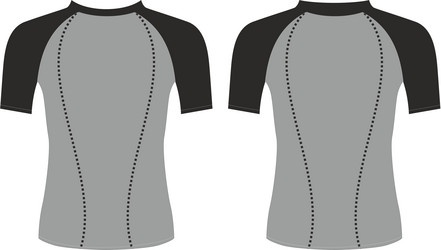 Compression rash guard design template Royalty Free Vector