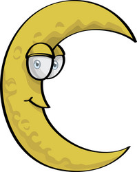 Funny moon Royalty Free Vector Image - VectorStock