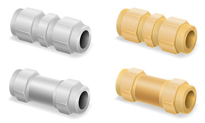 Metal connection for pipes Royalty Free Vector Image