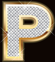 B letter pink bling girly Royalty Free Vector Image