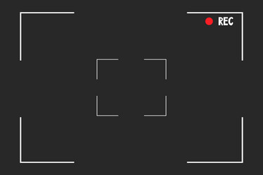 Video camera viewfinder overlay template Vector Image