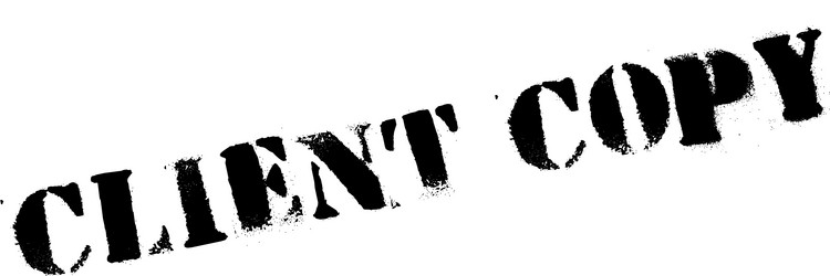 Client copy rubber stamp Royalty Free Vector Image