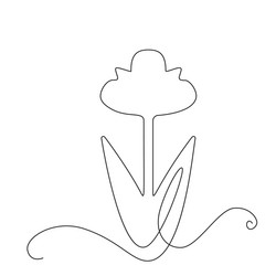 Continuous thin line antelope minimalist impala Vector Image