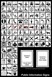 Ramped access information sign Royalty Free Vector Image