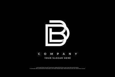Initial letter db logo or bd design Royalty Free Vector