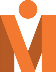 M letter community icon design Royalty Free Vector Image