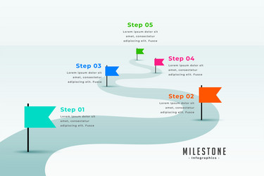 Road map and journey route timeline infographics Vector Image