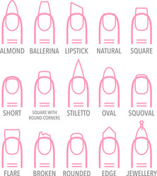 Fingernail Shapes Vector Images (over 1,000)