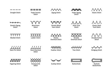 Overlock Stitch Vector Images (95)