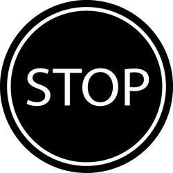 Stop sign traffic symbol rules and Royalty Free Vector Image