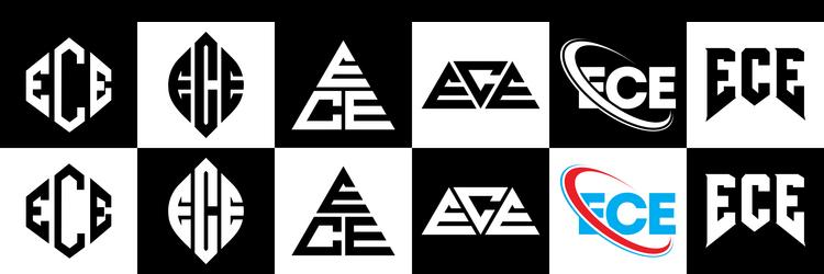 Feg letter logo design in six style polygon Vector Image