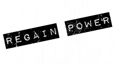 Regain power rubber stamp Royalty Free Vector Image