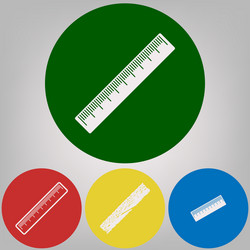 Centimeter ruler sign brown flax icon Royalty Free Vector