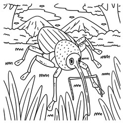 Insect wasp animal coloring page for kids Vector Image