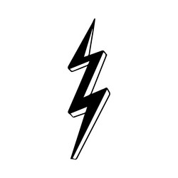 Lighting bolt symbol in doodle style power simple Vector Image