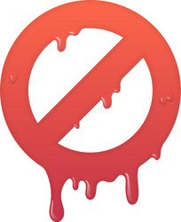 Melting warning icon blank beware symbol Vector Image