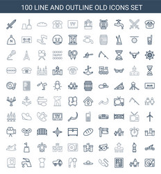 22 old icons Royalty Free Vector Image - VectorStock