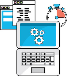 Technology computing cartoon Royalty Free Vector Image