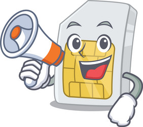 Up board simcard in phone a cartoon Royalty Free Vector