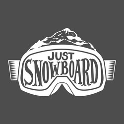 Handdrawn vintage snowboarding quotes Royalty Free Vector