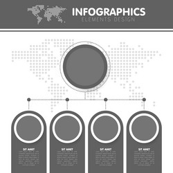 Diagram infographic for 4 steps arrow puzzle Vector Image