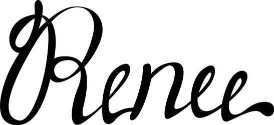Lettering hand-written name of the color black Vector Image