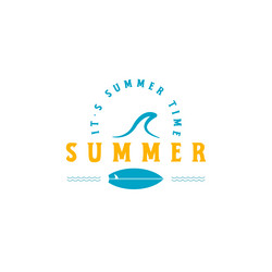 Summer vacation design elements and retro Vector Image