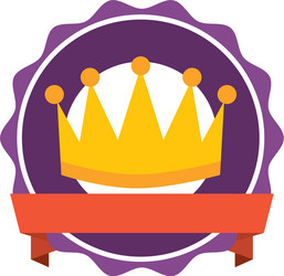 Winner crown emblem icon Royalty Free Vector Image