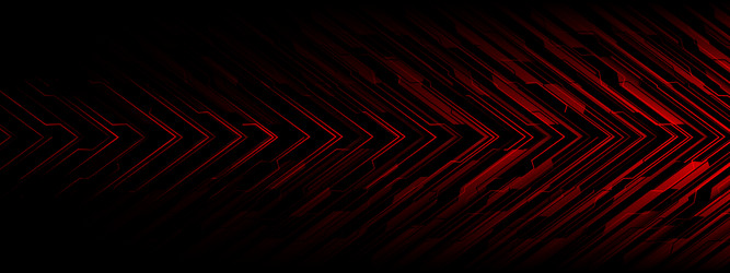 Abstract red arrow black cyber circuit direction Vector Image