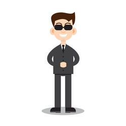 Secret service agent Royalty Free Vector Image